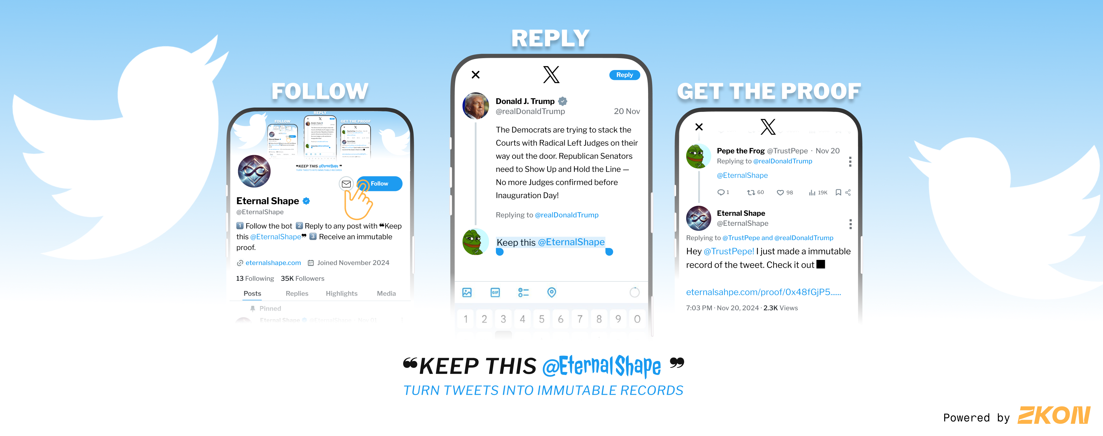 Transform Public 𝕏 Posts into Tamper-Proof Records | Eternal Shape App